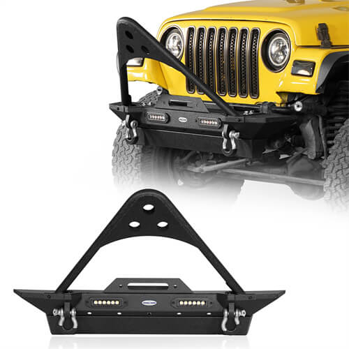 Jeep TJ Stinger Front Bumper Stubby Front Bumper for 1987-2006 Jeep ...