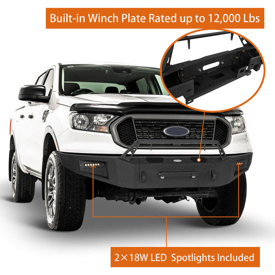 Ford Heavy Duty Front Winch Bumper Replacement (19-23 Ranger) - Ultral ...